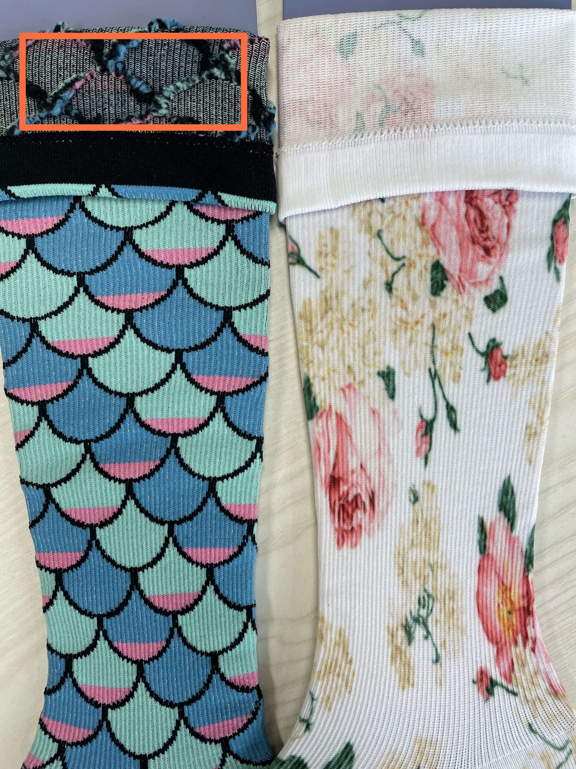 How to figure out if the sock is knitting or printing - Icompressionsocks