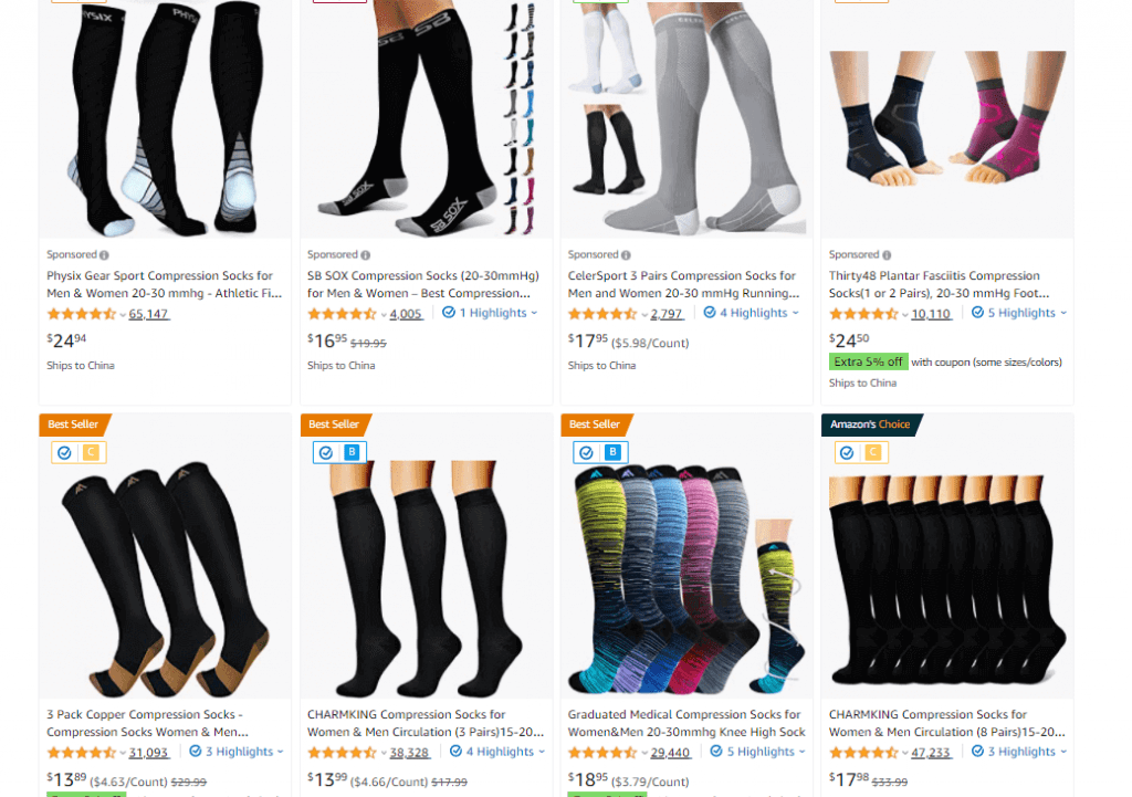 7 different types of compression socks