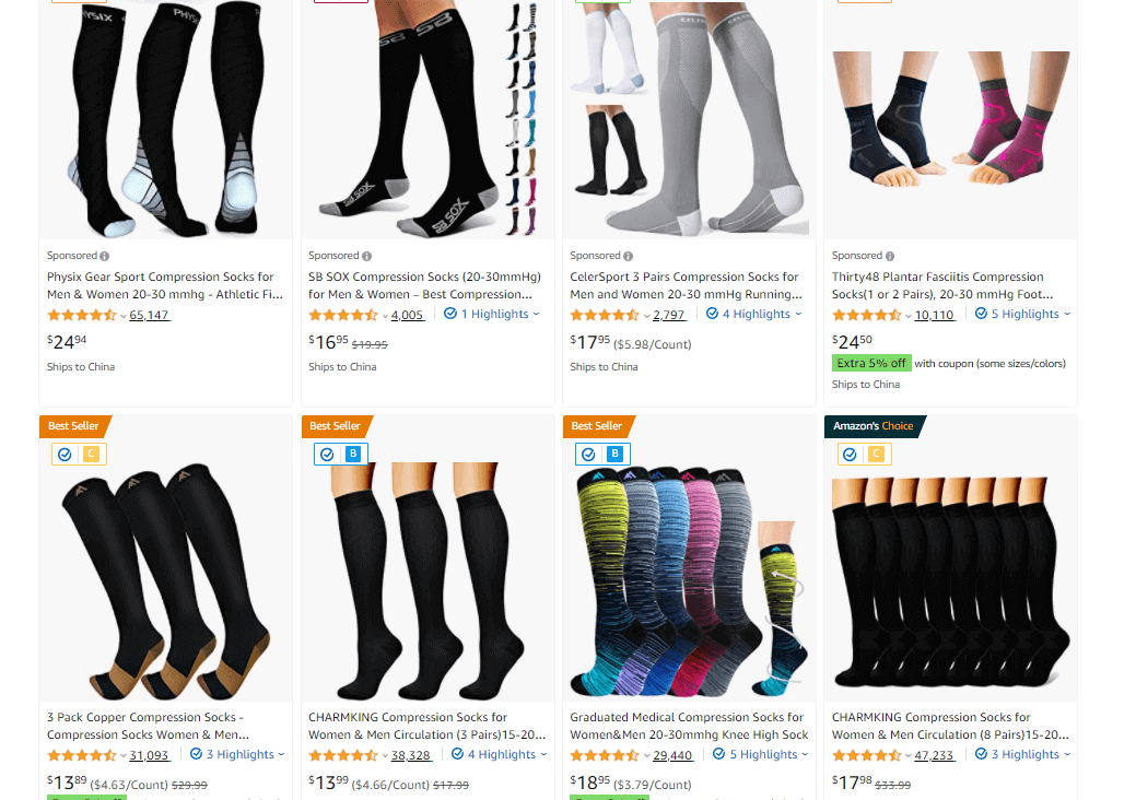 7 different types of compression socks